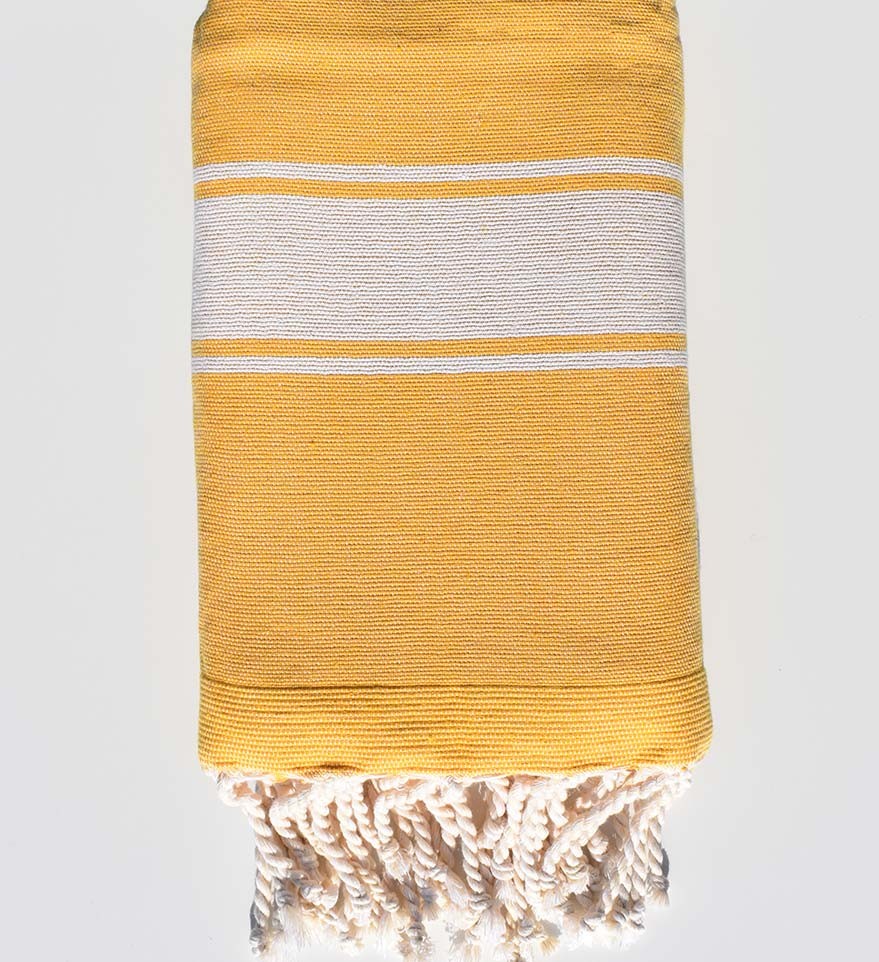 Fouta éponge jaune aurore - FOUTA TUNISIA